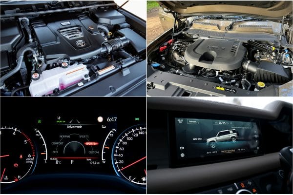 Land Rover Defender D300 SE vs LandCruiser 300 GR Sport 2022 Review ...